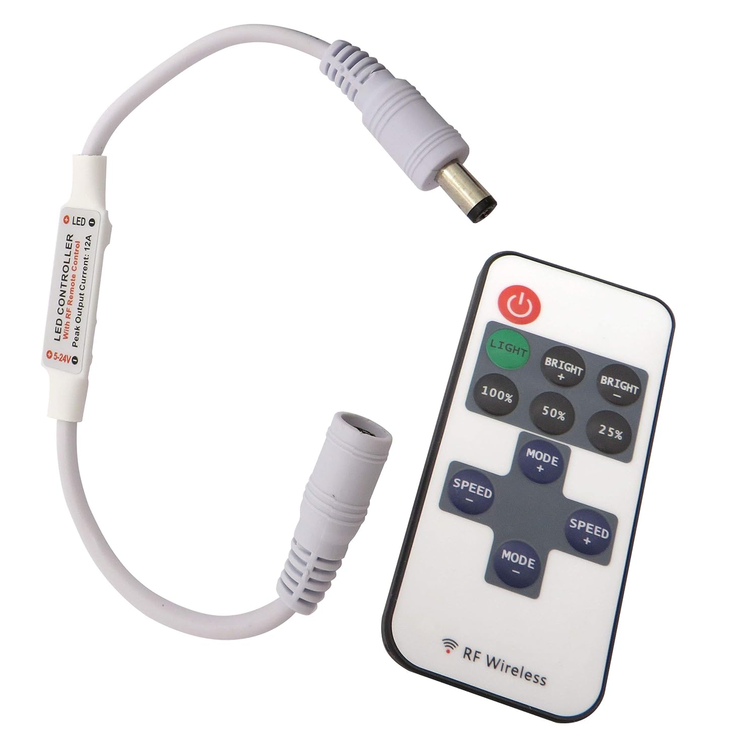 Small LED Neon Sign In-line dimmer with remote