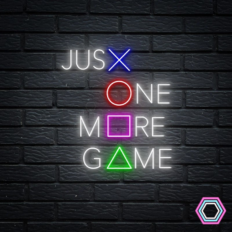 'Just One More Game' LED neon sign – LEDNeonSigns.eu