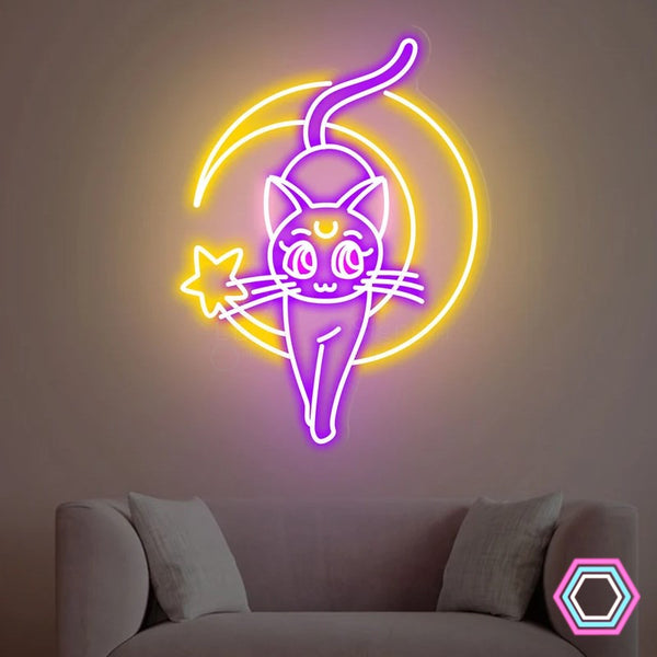 'Sailor Moon Luna' LED neon sign